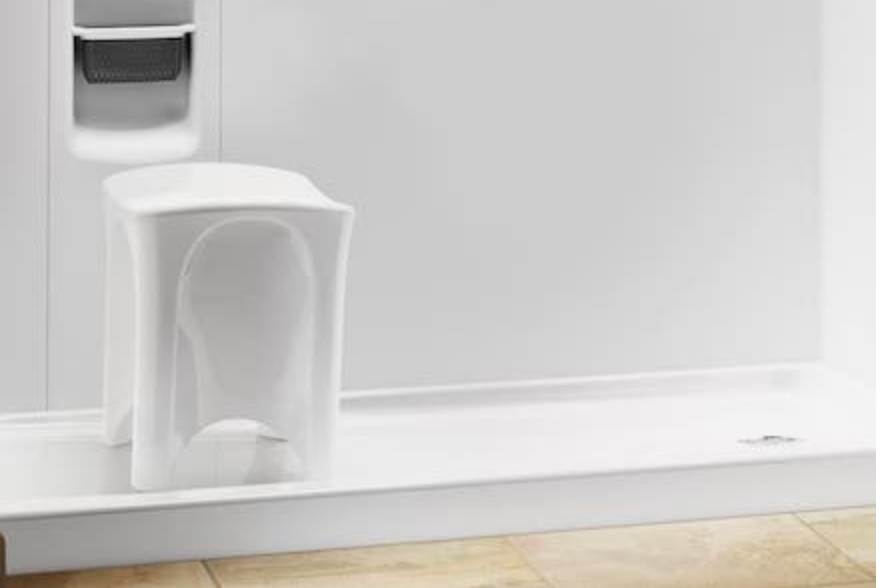Shower Seating | Shower Bench & Folding Seat | KOHLER LuxStone Showers